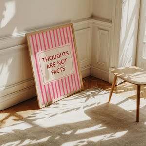 Thoughts Are Not Facts, Mental Health Wall Art, Therapy Office Decor ...