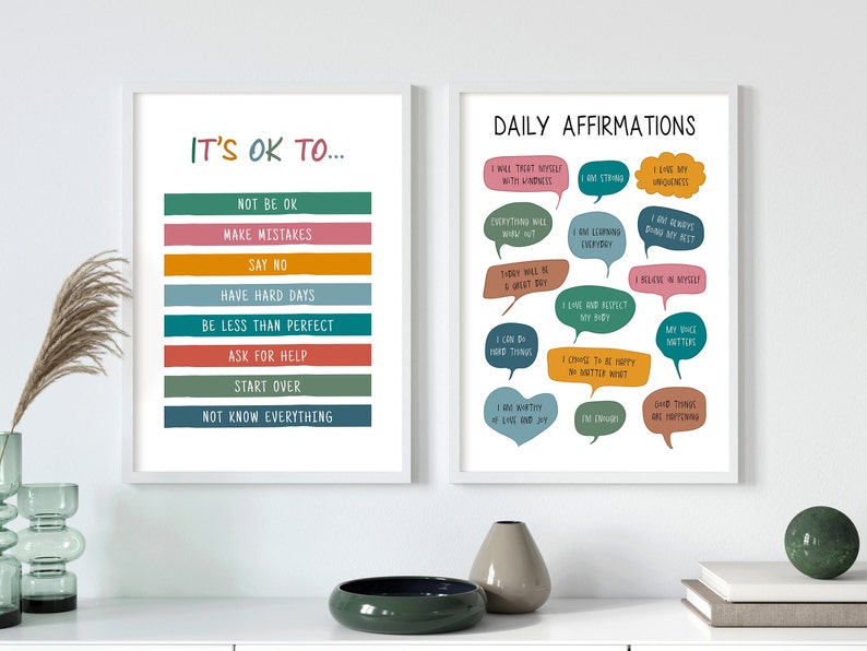 Set of 20 Prints for Therapy Office Mental Health Poster - Etsy