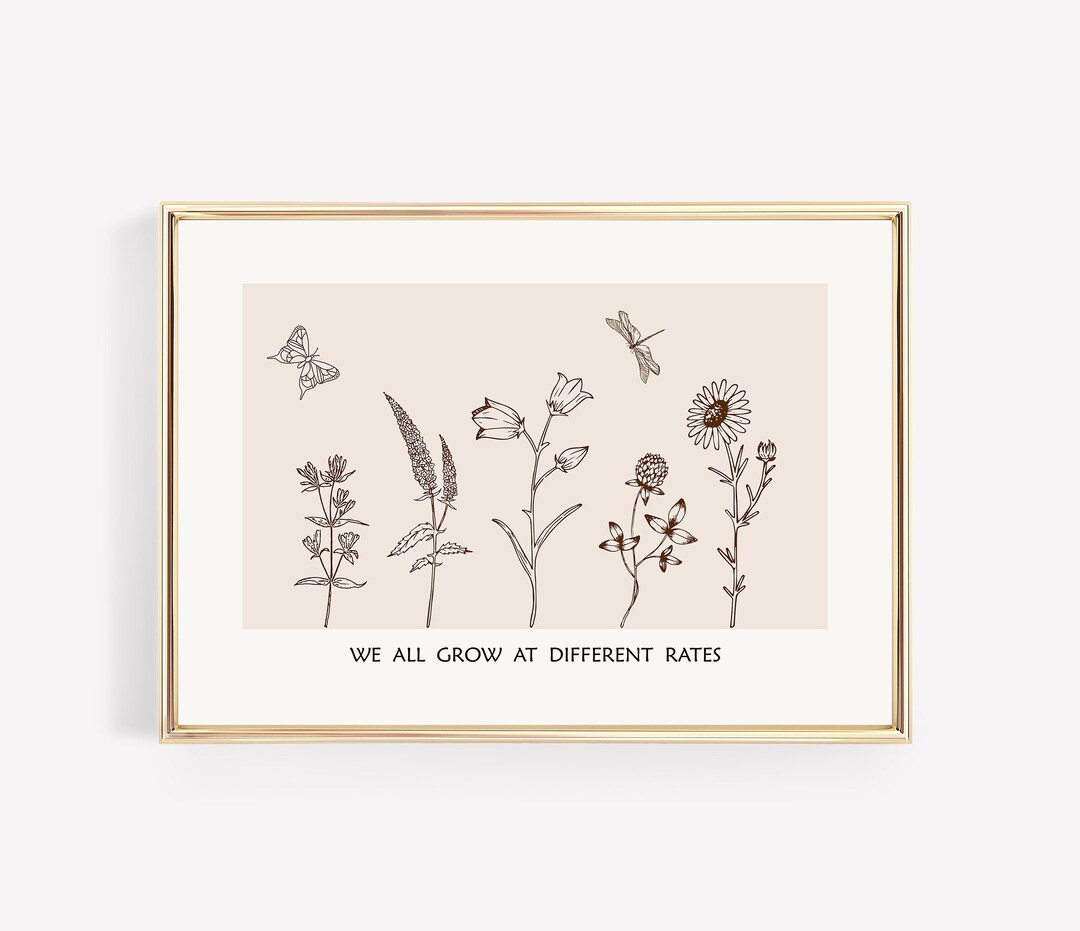 We All Grow at Different Rates, Mental Health Poster Printable, Therapy ...