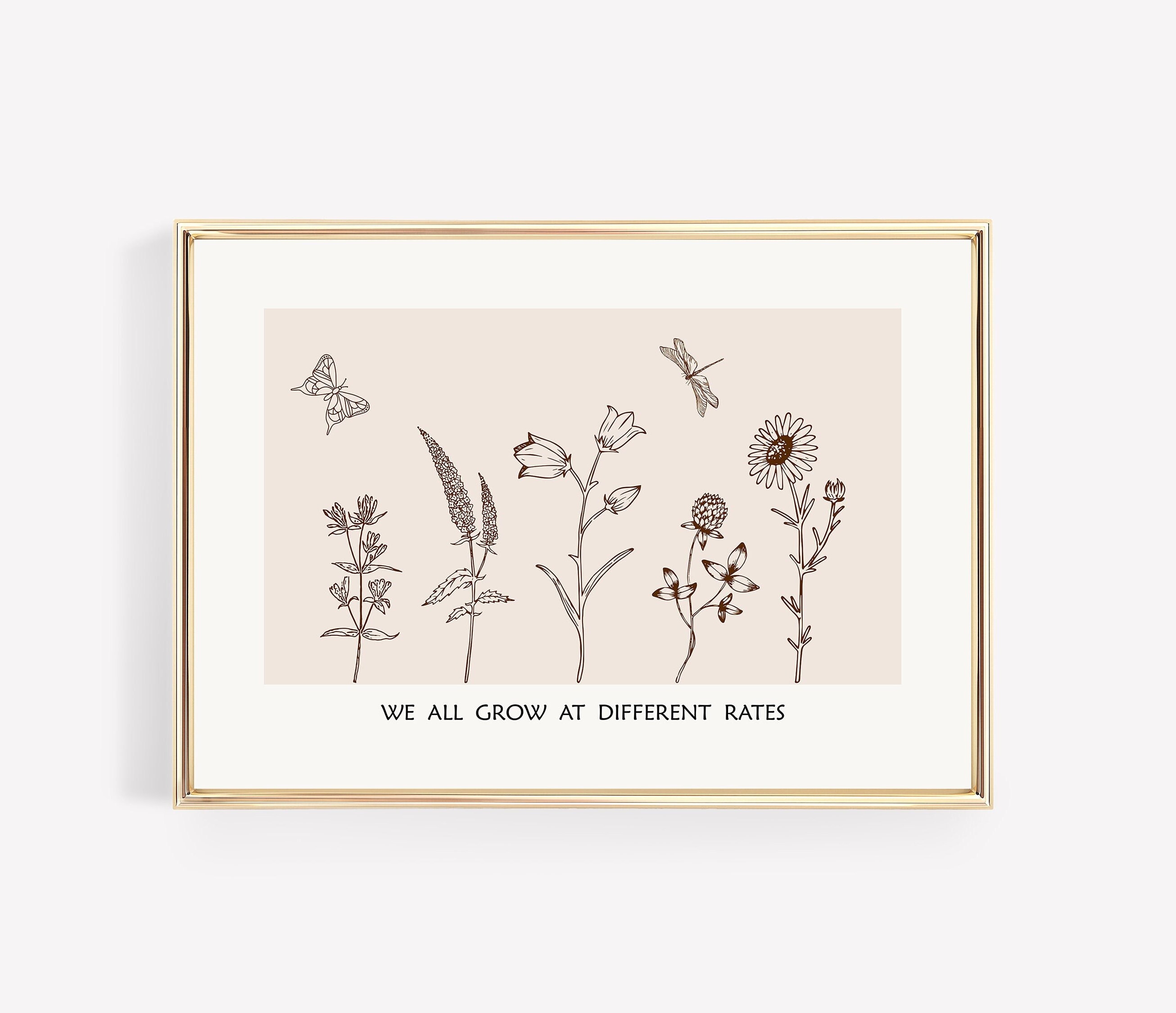 We All Grow at Different Rates, Mental Health Poster Printable, Therapy ...