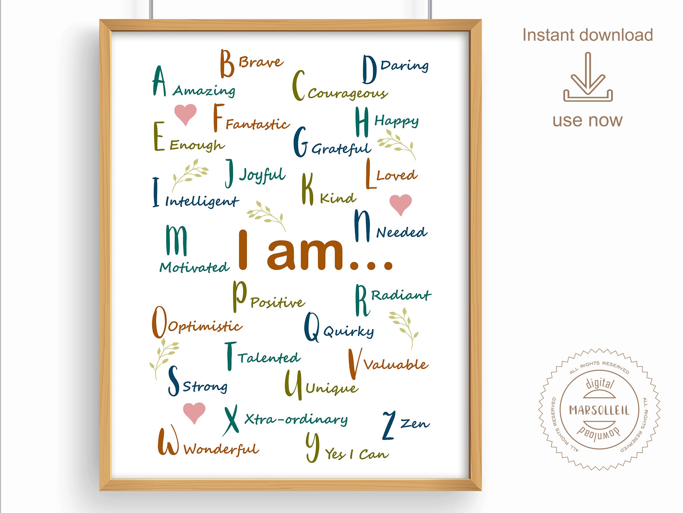 ABC Affirmations Classroom Posters School Psychologist - Etsy