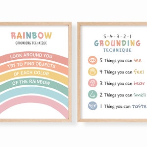Calming Corner Bundle for Kids, Set of 12 Psychology Posters, Emotional ...