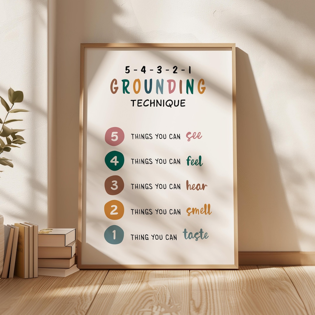 Grounding Exercises Poster, Calming Exercises for Kids, Calm Corner ...