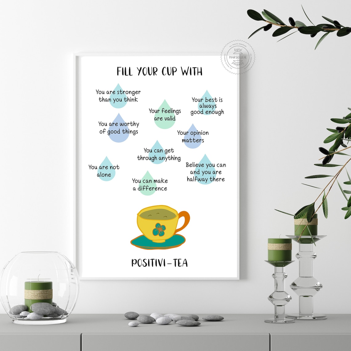 Positive Self-talk Poster Self Care CBT Digital Print School | Etsy