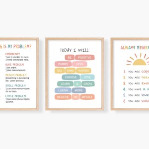 Calming Corner, Set of 20 Psychology Prints for Classroom Decor, Kids ...