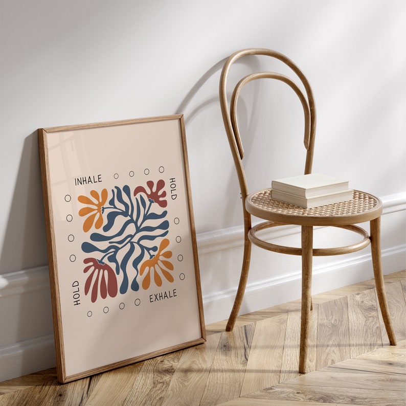 Breathing Poster, Box Breathing Wall Art Print for Therapy Office Decor ...
