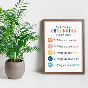 Grounding Technique Anxiety Grounding Poster Calming Corner - Etsy