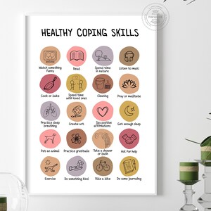 Set of 12 Prints for Therapy Office, Psychology Print Bundle, Mental ...