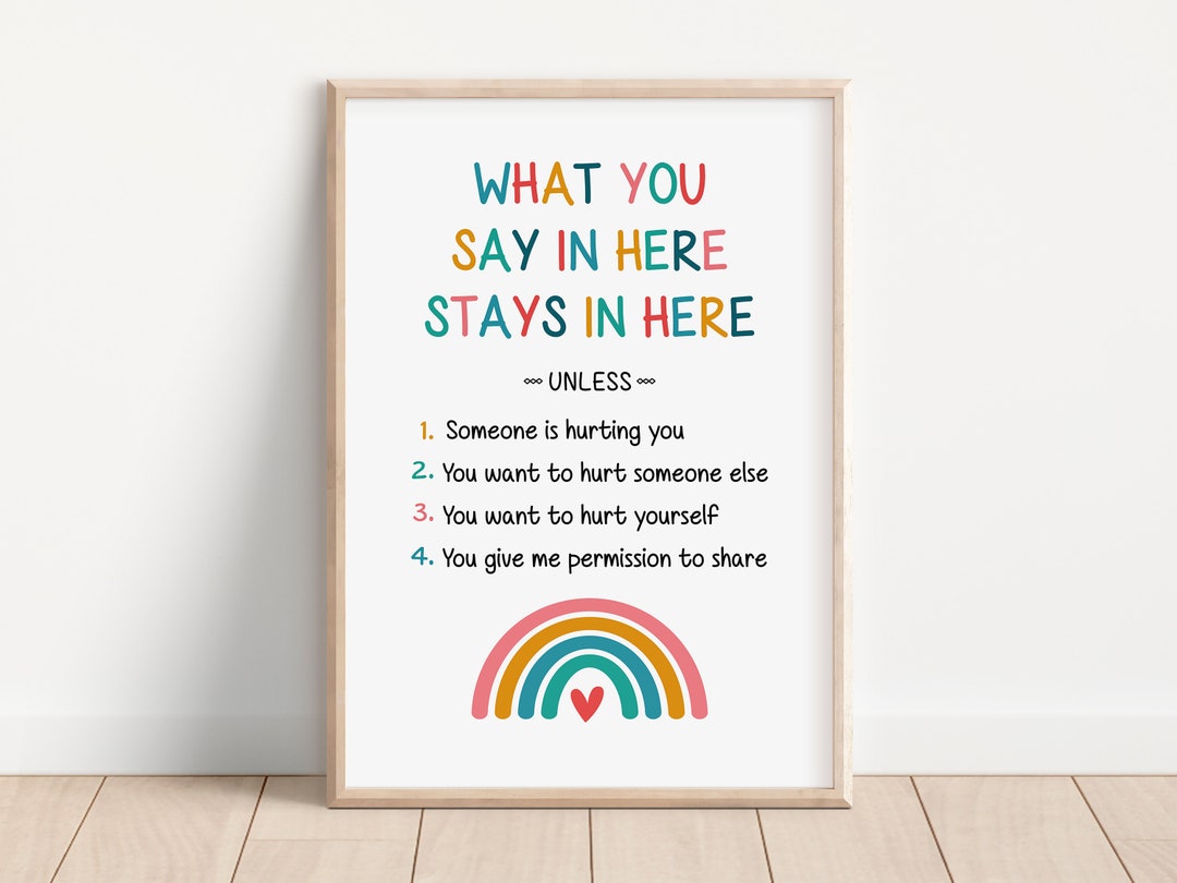 What You Say in Here Stays in Here, Confidentiality Sign, Social Worker ...