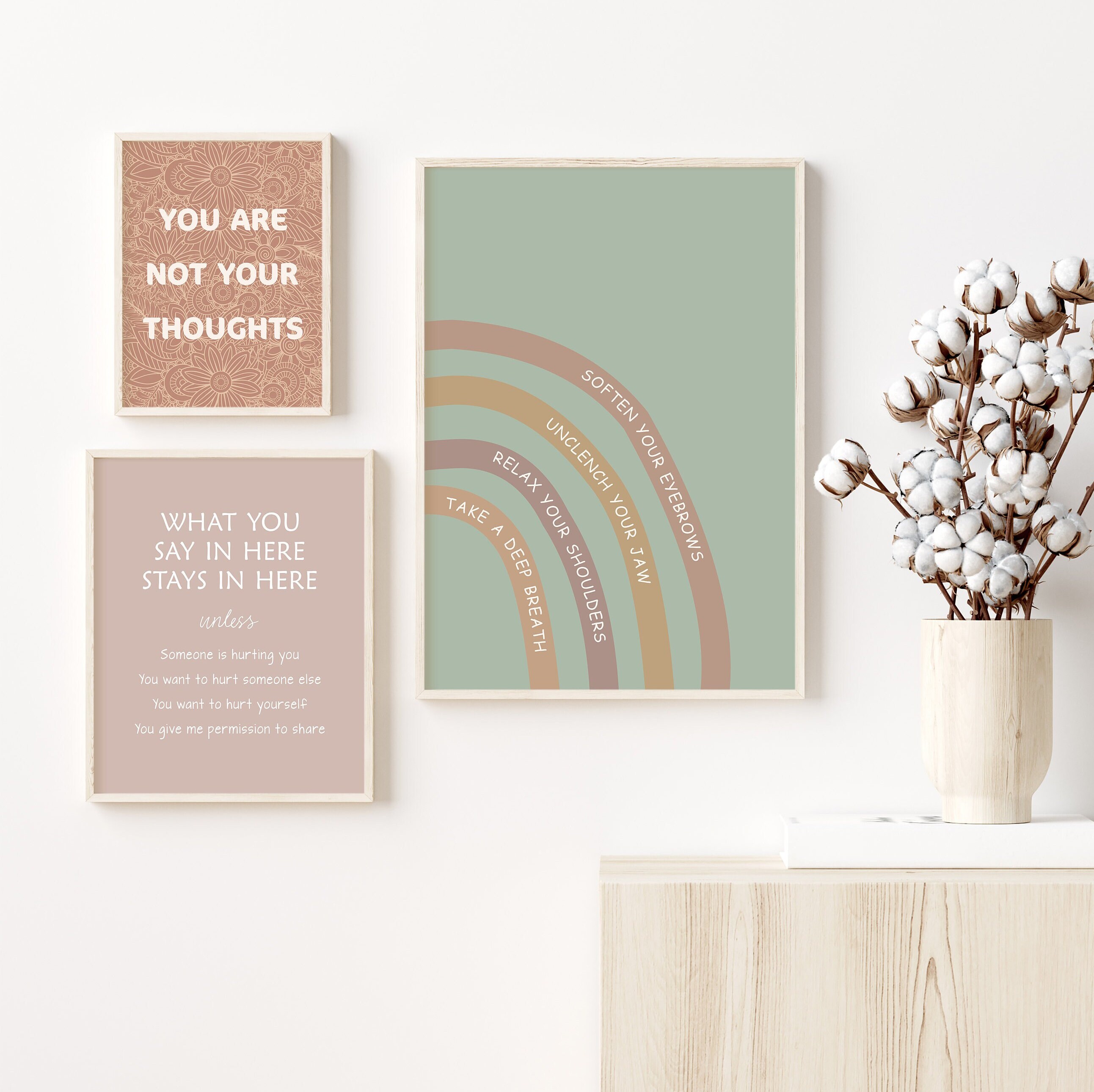 10 Mental Health Posters, Therapy Office Decor Prints, Wall Art Prints ...