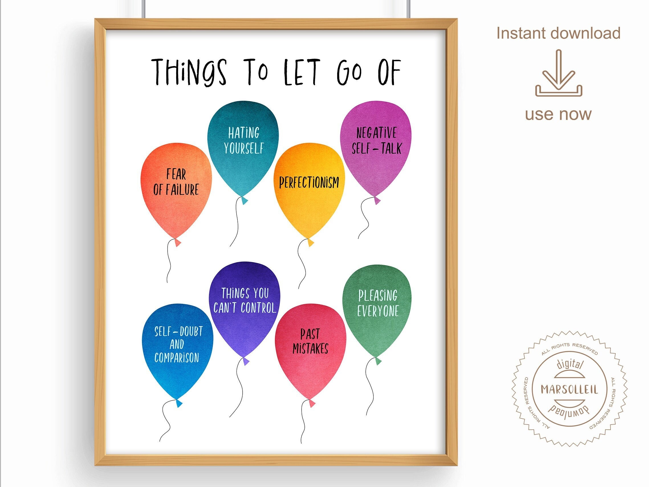 Things to Let Go Of, Mental Health Poster, Things to Release, Self Care ...