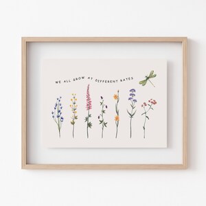 We All Grow at Different Rates Printable Wall Art, Mental Health Poster ...