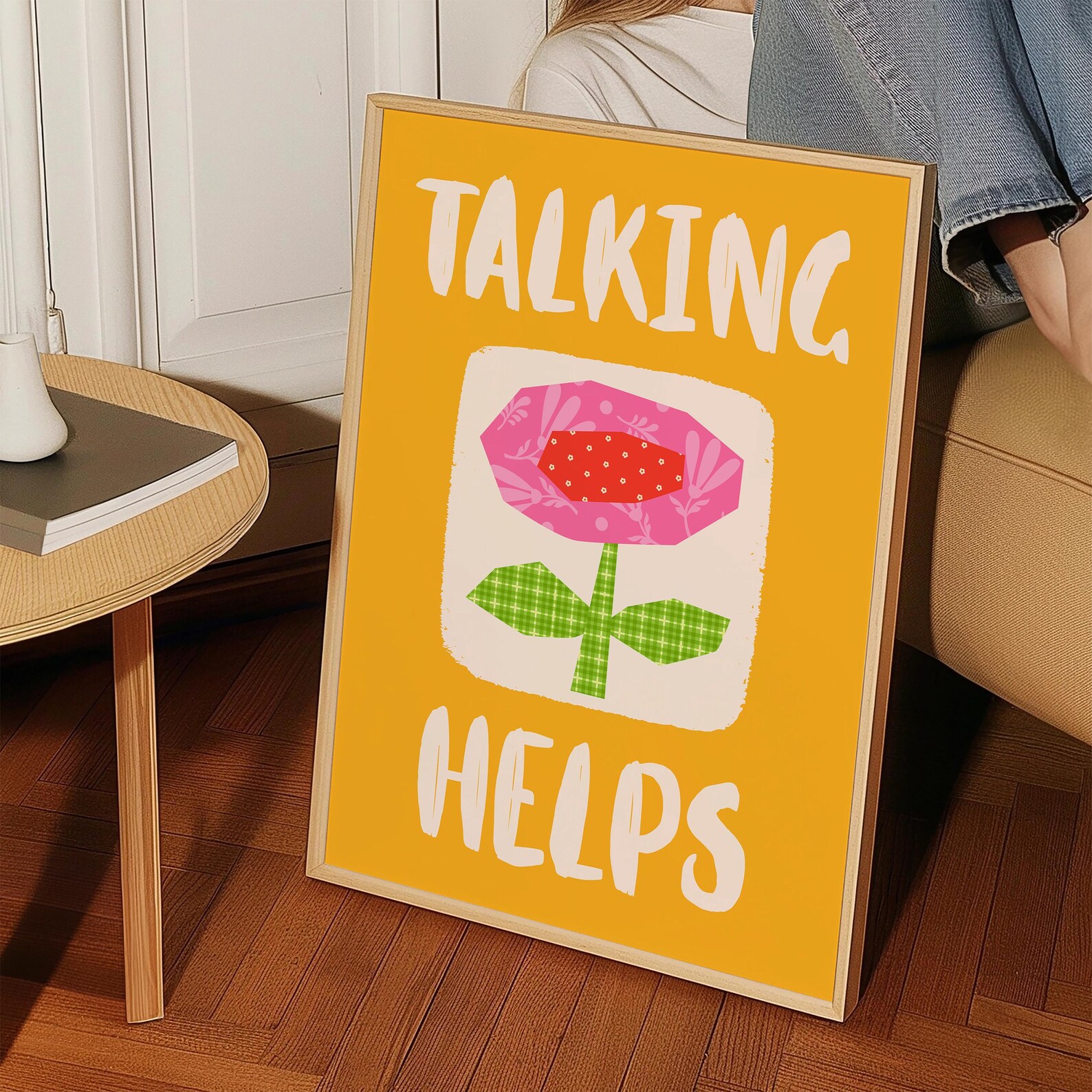 Talking Helps Printable, Mental Health Wall Art, Therapy Office Decor ...