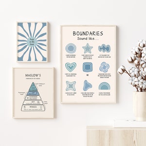 25 Mental Health Posters for Therapy Office, Set of Psychology Prints ...