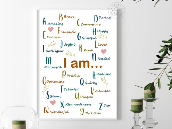 ABC Affirmations Classroom Posters School Psychologist - Etsy
