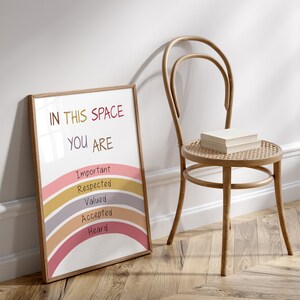 Safe Space Poster, Therapy Office Decor, School Social Work, Classroom ...