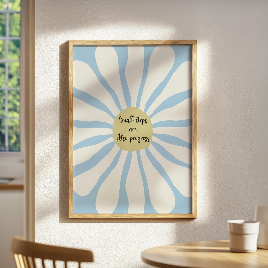 Small Steps Are Also Progress, Mental Health Poster, Inspirational Wall ...