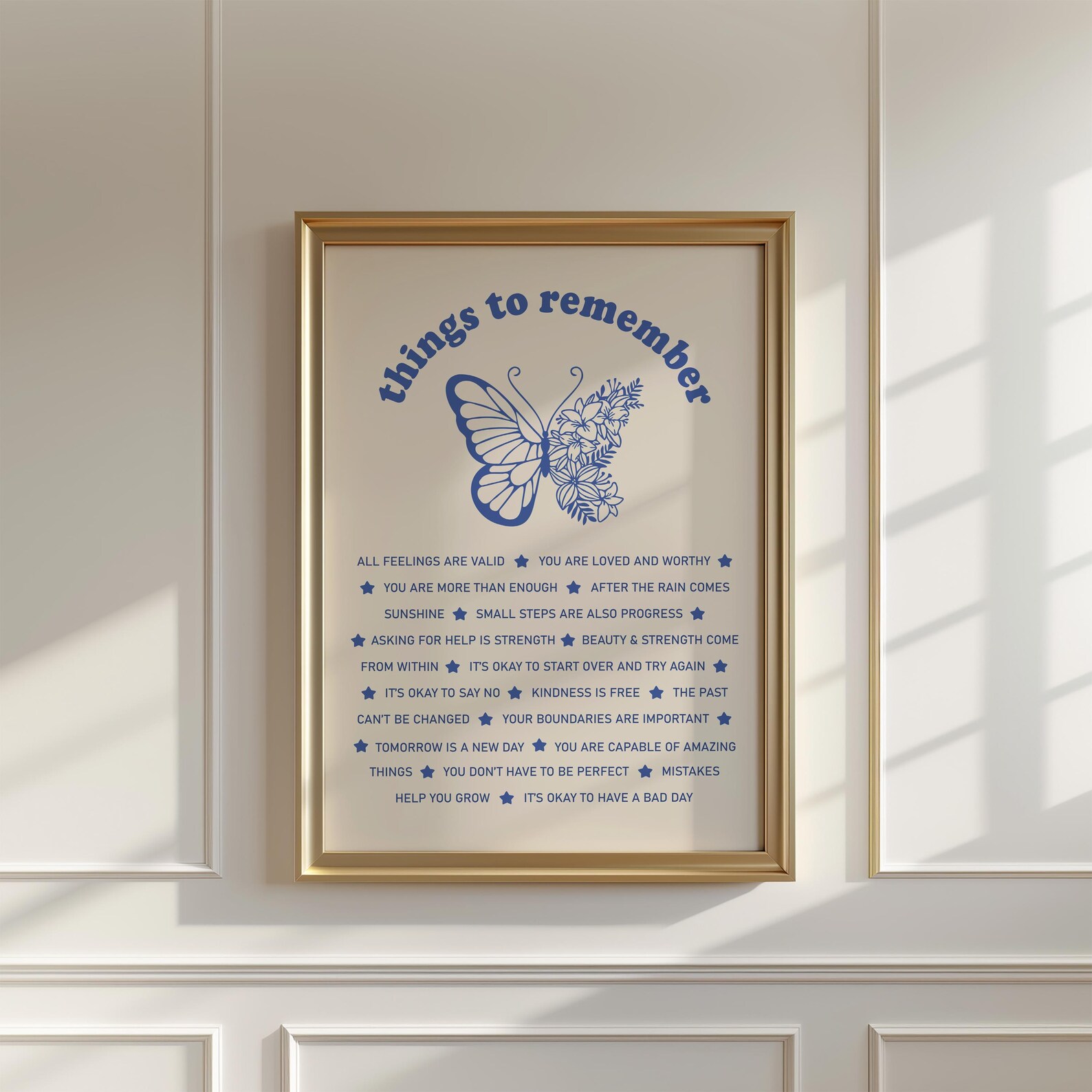 Things to Remember, Mental Health Poster, Positive Affirmations Art ...