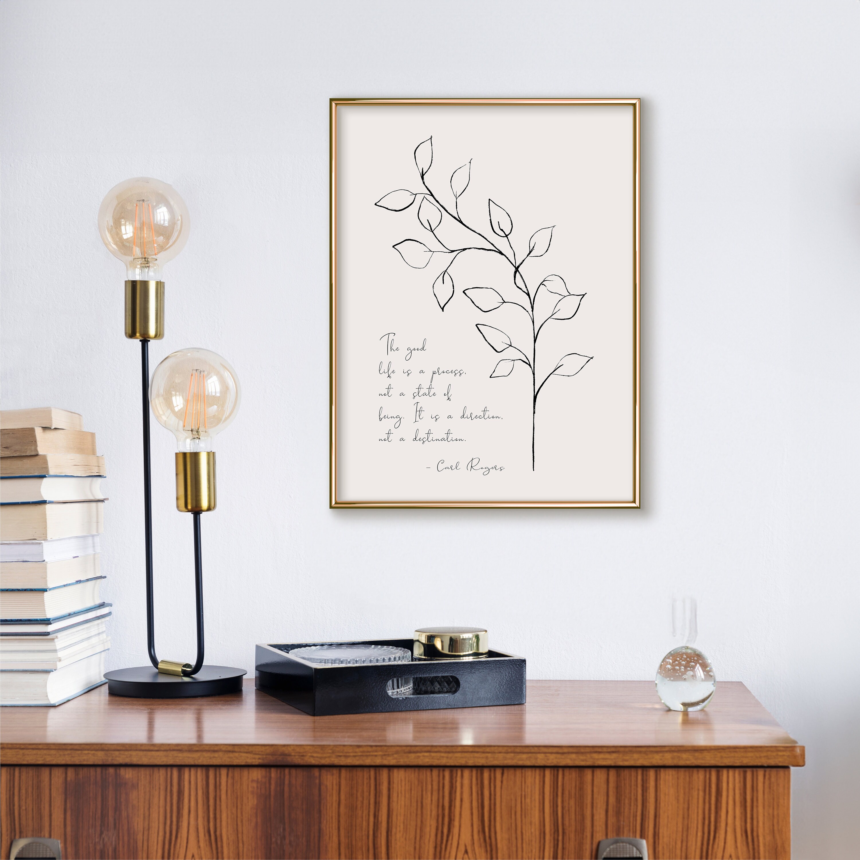 Carl Rogers Quote Print, Mental Health Wall Art Printable, Psychology ...