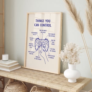 Things You Can Control, Mental Health Poster, Therapy Office Decor ...