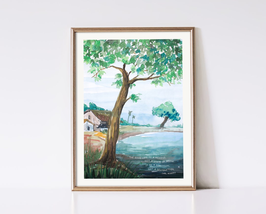 Carl Rogers Quote Print, Mental Health Art, Printable Wall Art, Therapy ...