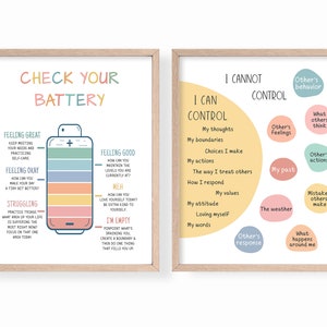 Set of 14 Psychology Posters, Mental Health Bundle, Calming Corner for ...