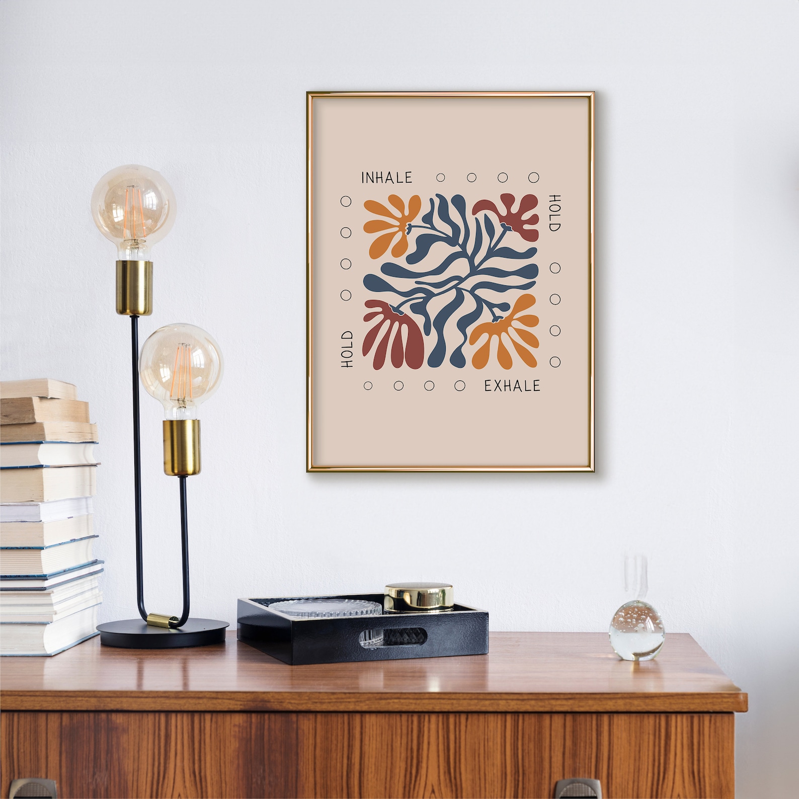 Breathing Poster, Box Breathing Wall Art Print for Therapy Office Decor ...