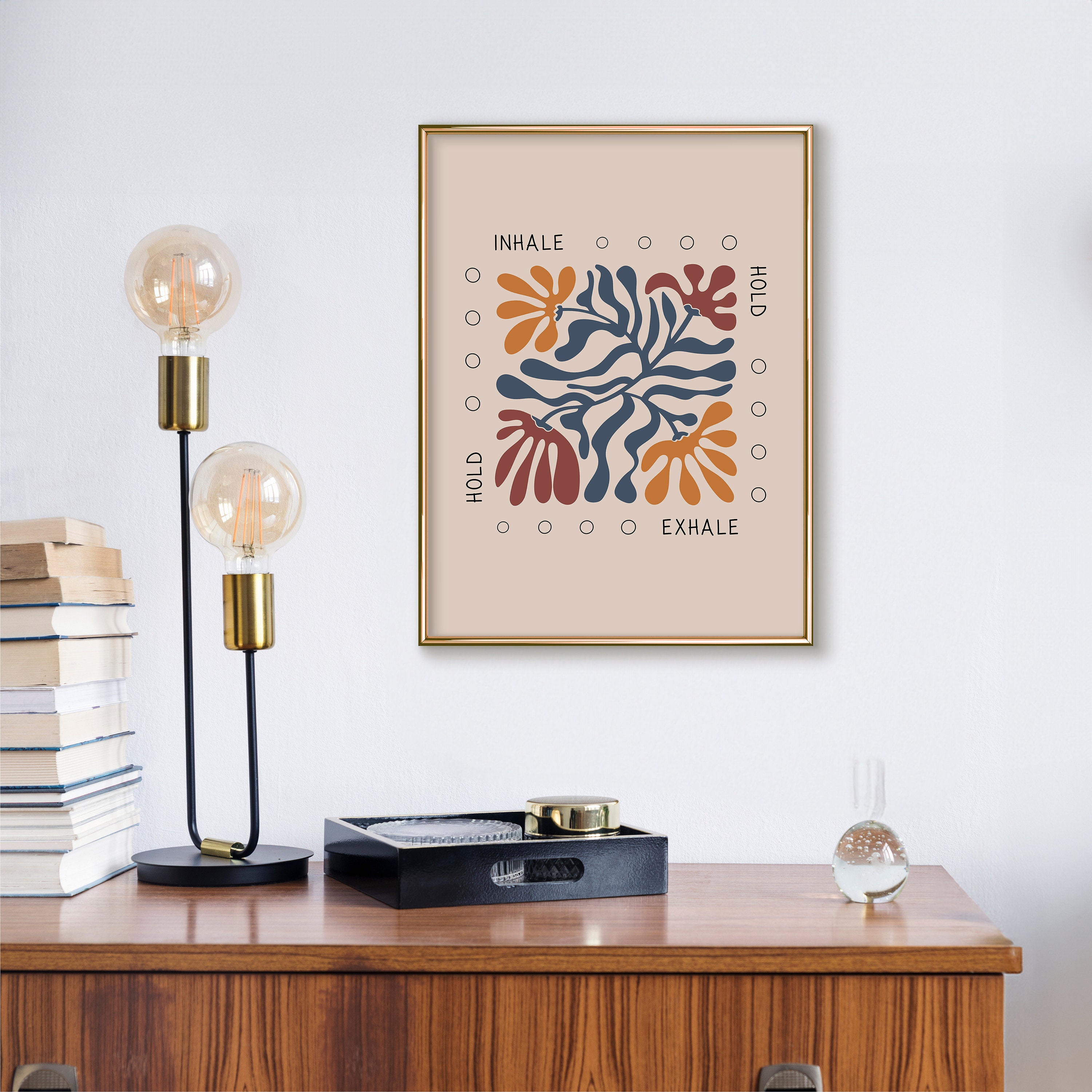 Breathing Poster, Box Breathing Wall Art Print for Therapy Office Decor ...