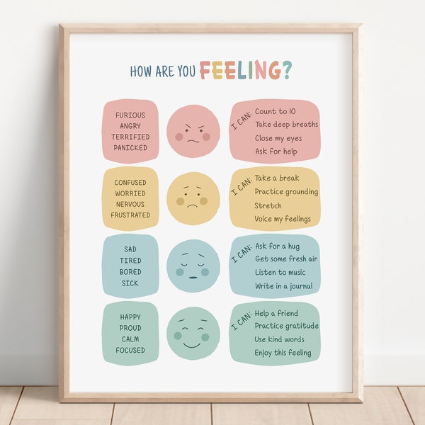 Feelings Chart - Etsy