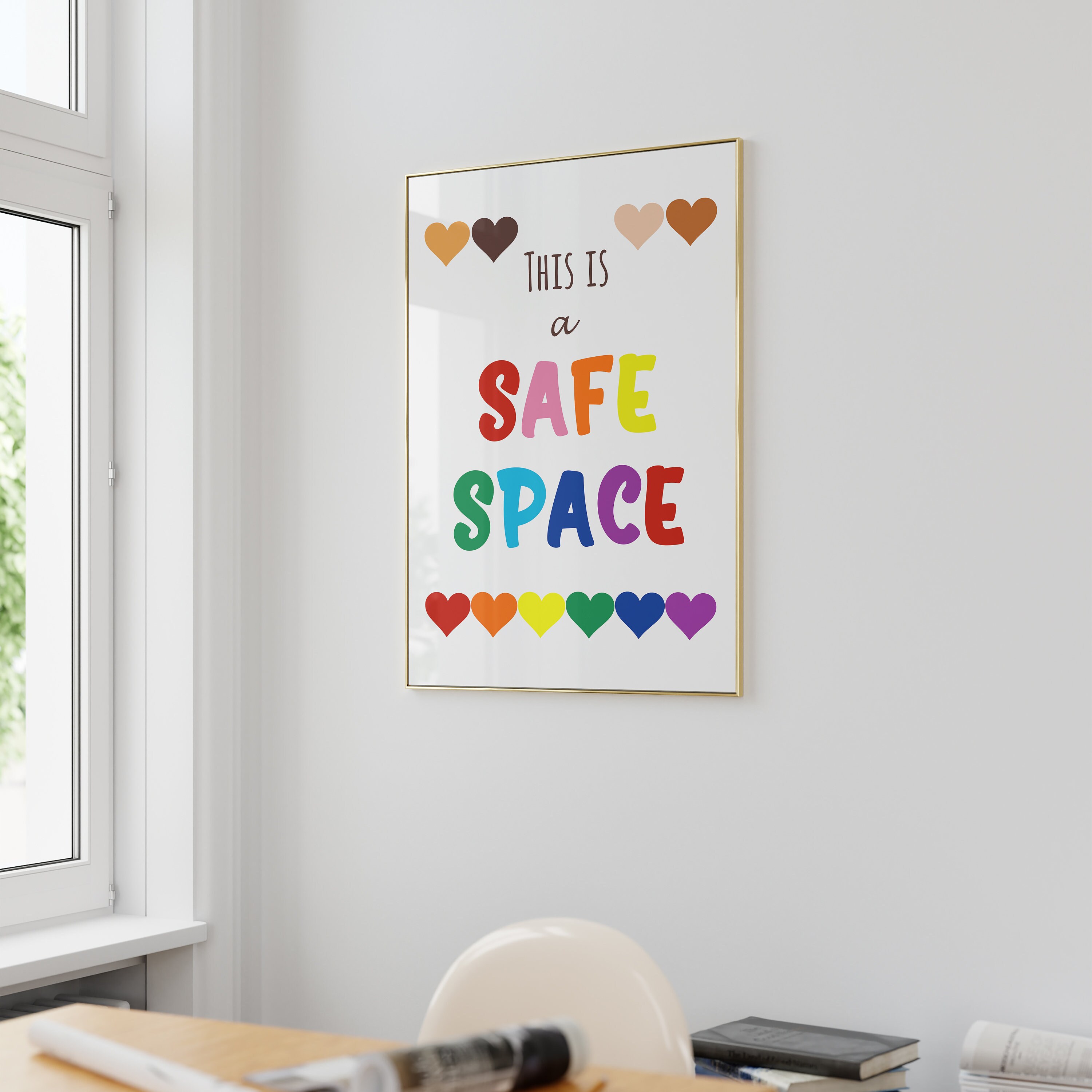 Safe Space Poster, Classroom Decor, Diversity, Inclusion, Therapy ...