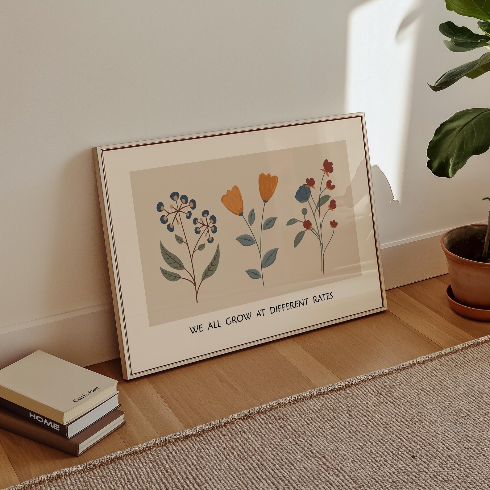 We All Grow at Different Rates, Mental Health Poster, Printable Wall ...