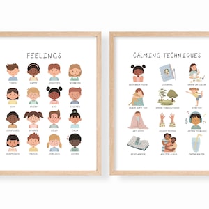 Feelings Poster, Emotions Chart for Kids, Calming Techniques, Calming ...