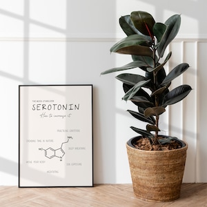 Happy Chemicals Posters, Set of 4 Mental Health Wall Art Prints for ...