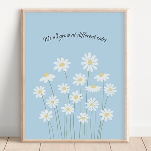 We All Grow at Different Rates, Mental Health Poster, Therapy Office ...