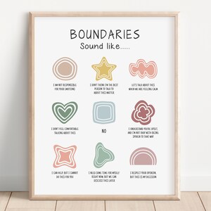 Boundaries Poster, Boundaries Sound Like Print, Setting Personal ...