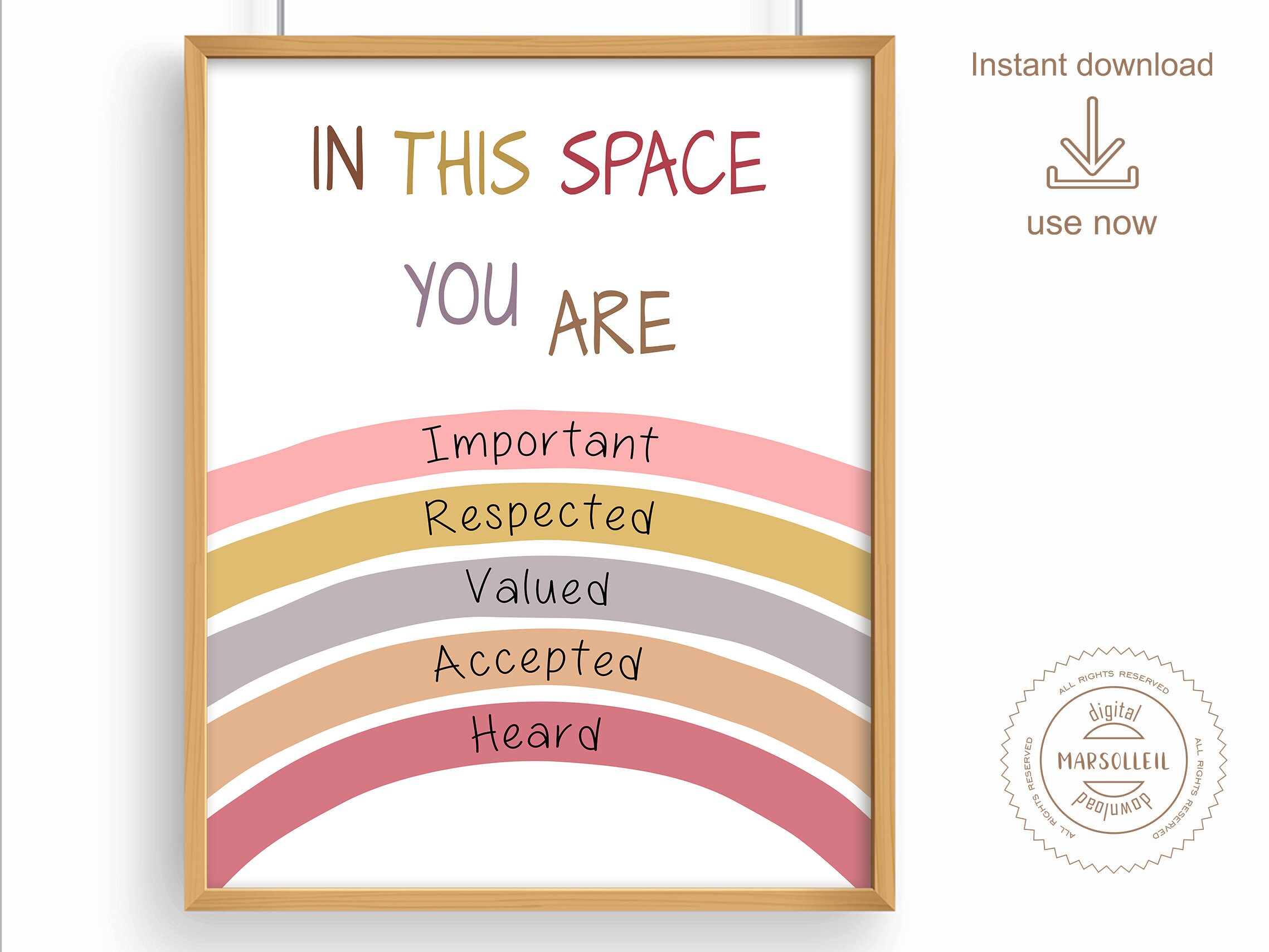 Safe Space Poster Therapy Office Decor School Social Work - Etsy