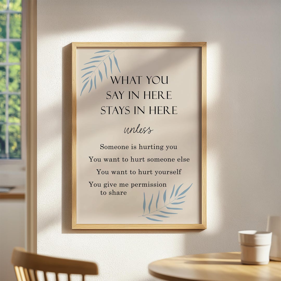 What You Say in Here Stays in Here, Psychology Art Print ...