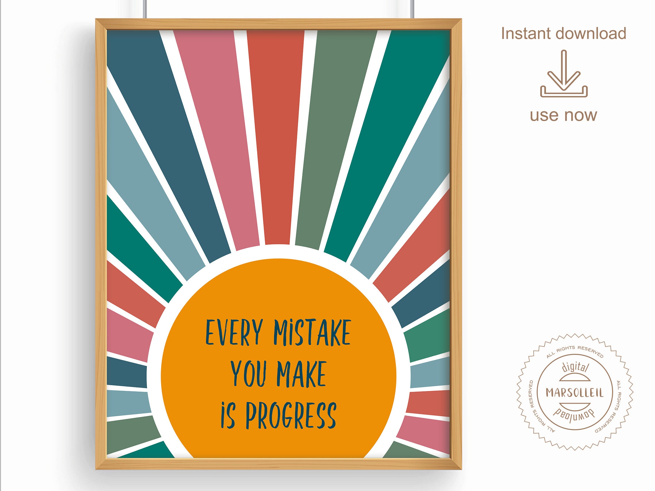 Growth Mindset Poster Every Mistake You Make is Progress - Etsy