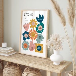 It’s OK to Not Be OK Poster Printable, Mental Health Print, Therapy ...