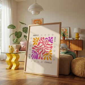 Breathwork Poster, Box Breathing Wall Art for Therapy Office Decor ...