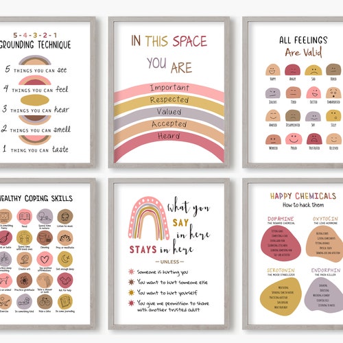 Therapy Print Bundle Mental Health Set of 6 Posters Therapy - Etsy