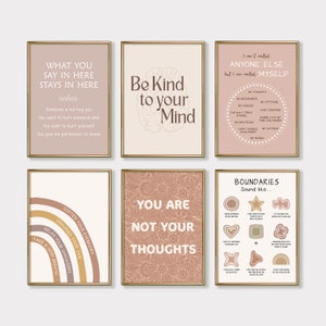 17 Mental Health Posters Printable, Psychology Prints for Therapy ...