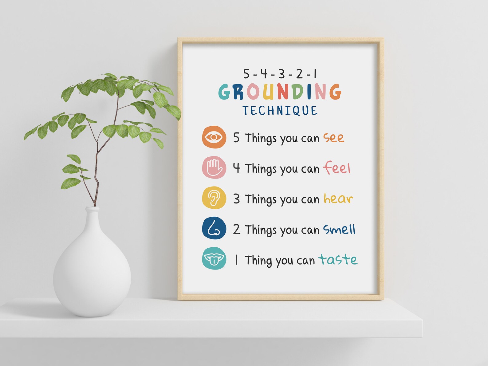 Grounding Technique Anxiety Grounding Poster Calming Corner - Etsy