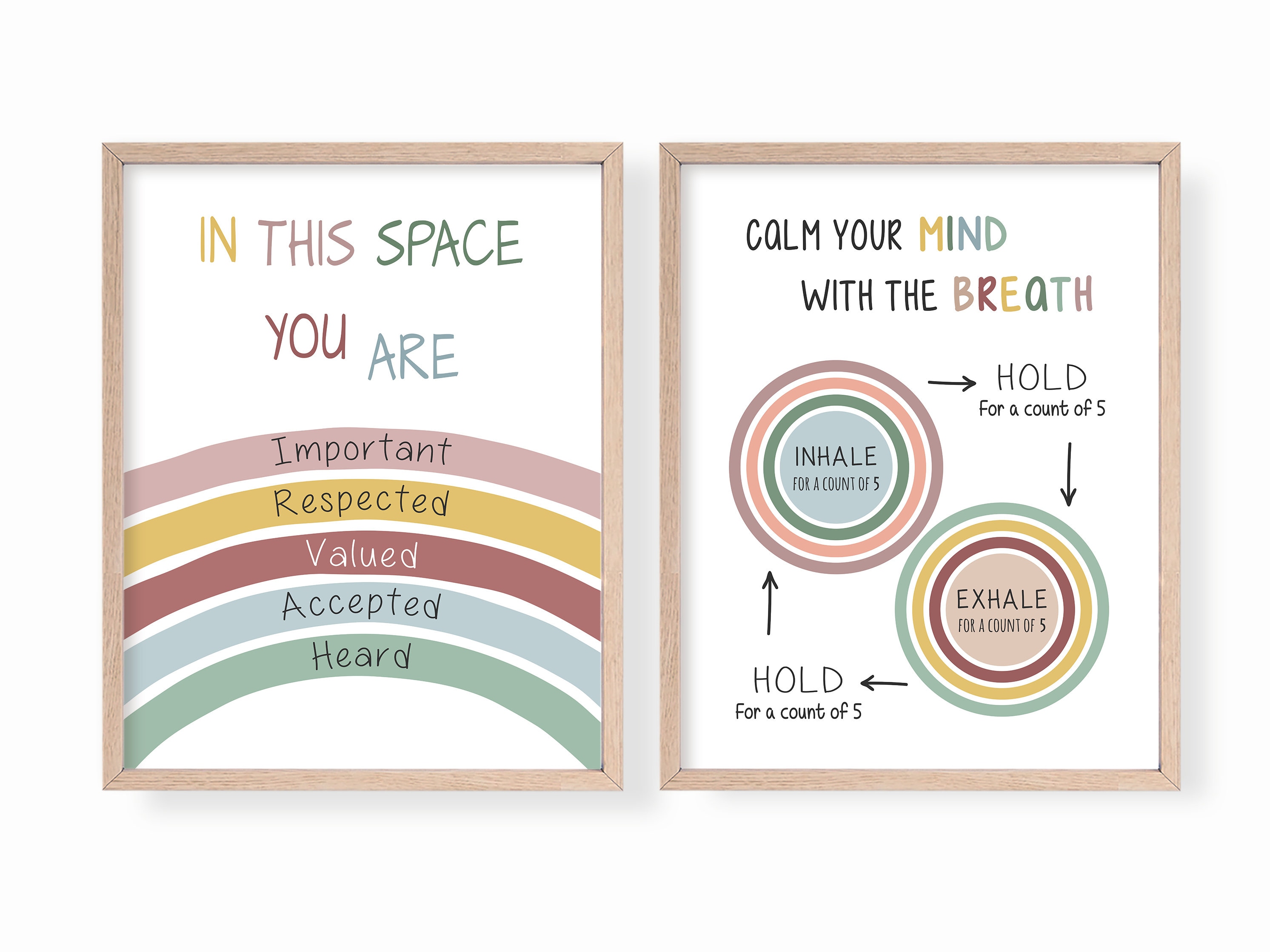 Set of 12 Psychology Posters, Calming Corner Bundle for Classroom Decor ...