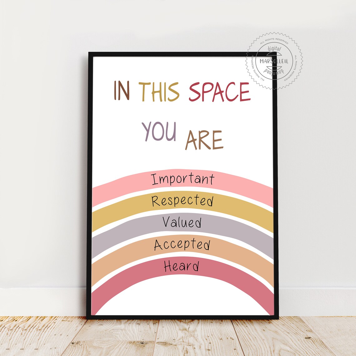 Safe Space Poster Therapy Office Decor School Social Work - Etsy