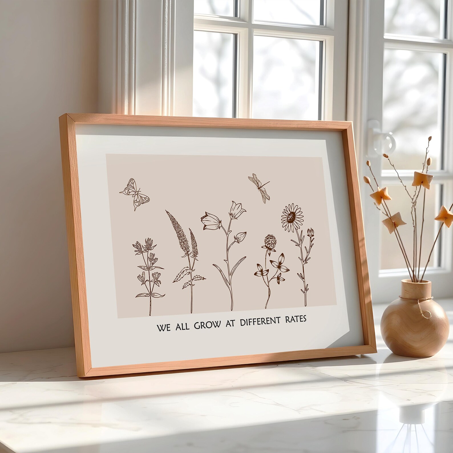 We All Grow at Different Rates, Mental Health Poster Printable, Therapy ...