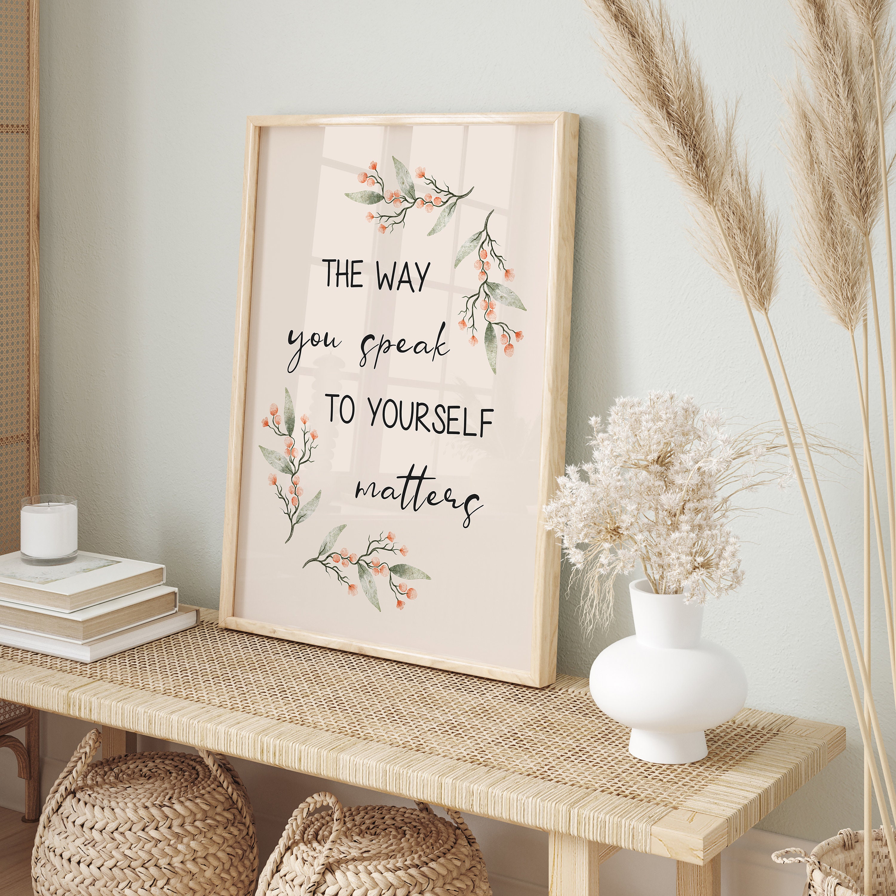 The Way You Speak to Yourself Matters, Mental Health Poster Printable ...