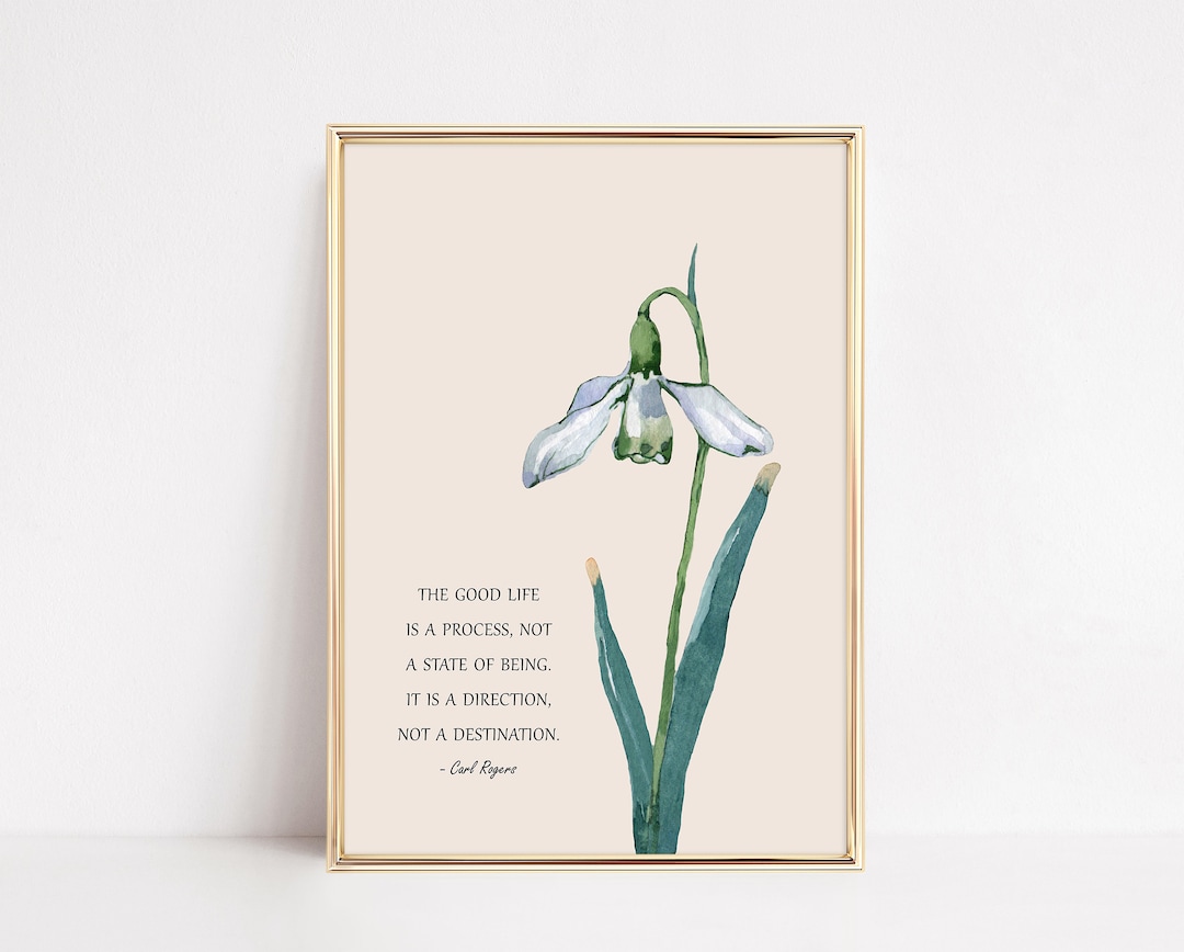 Carl Rogers Quote, Mental Health Art, Psychology Art Print, Social ...