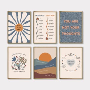 25 Mental Health Posters for Therapy Office Decor, Psychology Quotes ...