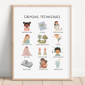 Calming Strategies Poster, Coping Skills for Kids, Calm Corner, School ...